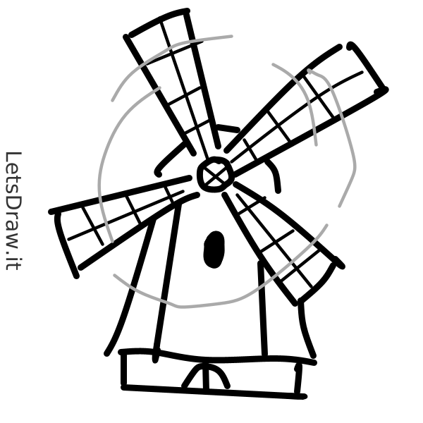 How to draw windmill / LetsDrawIt