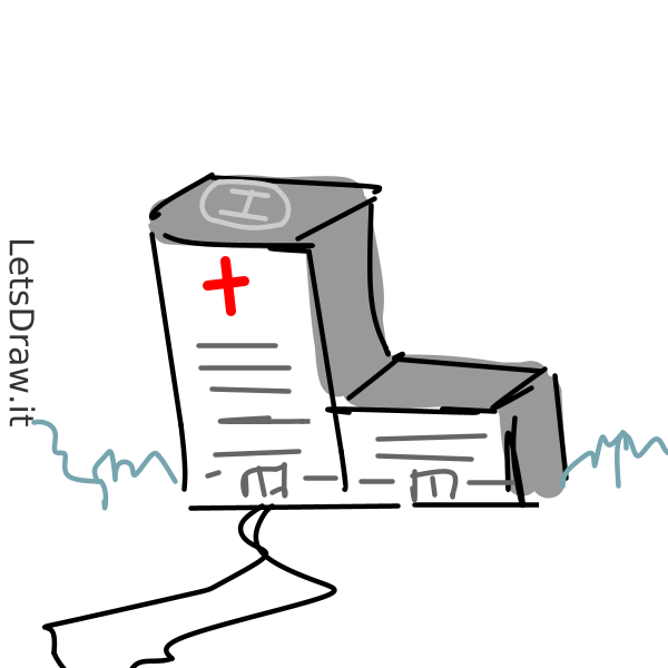 How to draw hospital / y7f7g91bg.png / LetsDrawIt