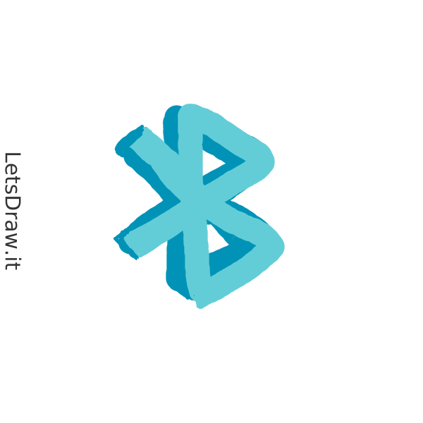 How to draw bluetooth / yamyjpd6m.png / LetsDrawIt