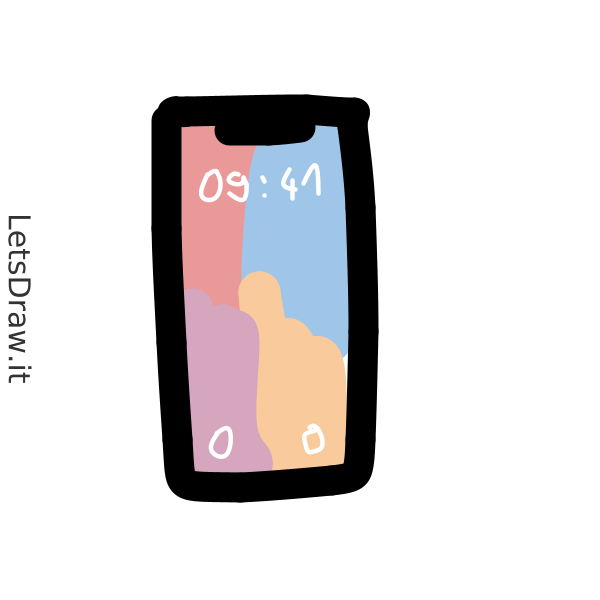 How to draw iPhone X / ycwprnj7k.png / LetsDrawIt