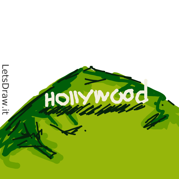How to draw Hollywood / yeeue7c13.png / LetsDrawIt