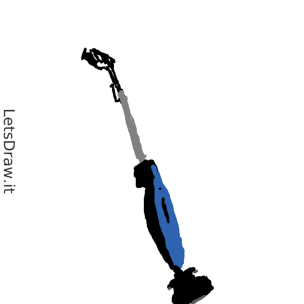 How to draw vacuum cleaner / yeqc1de3u.png / LetsDrawIt