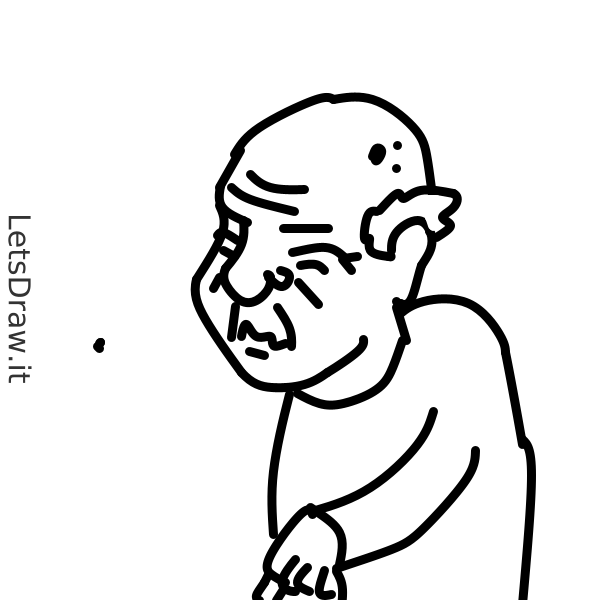 How to draw grandfather / yj1imxrxe.png / LetsDrawIt