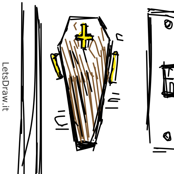How to draw coffin / ymghbsht8.png / LetsDrawIt