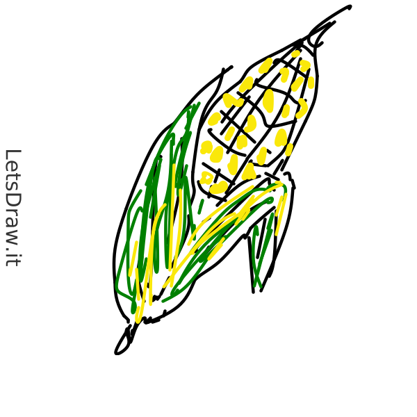How to draw corn / ys3sbouey.png / LetsDrawIt