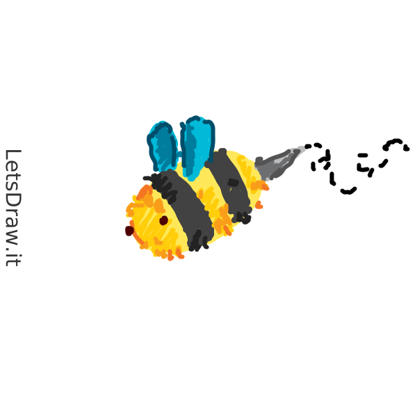 How to draw bee / yuto1mqct.png / LetsDrawIt