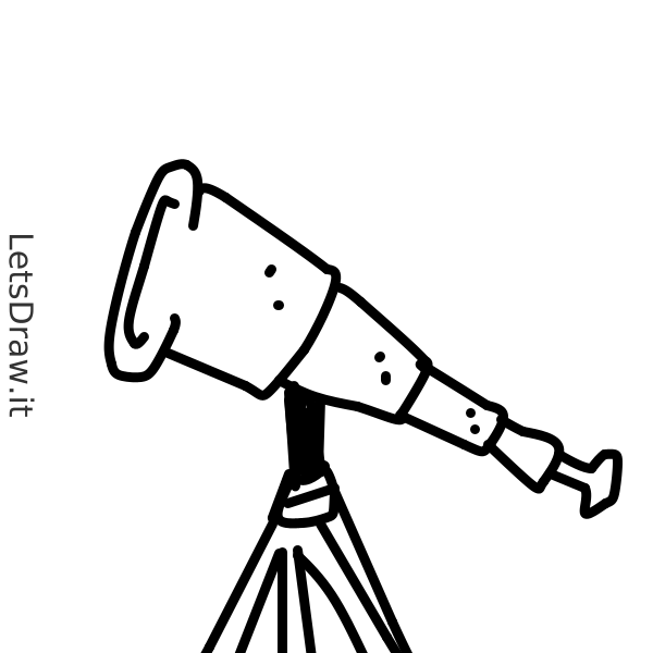 How to draw telescope / ywace9un9.png / LetsDrawIt