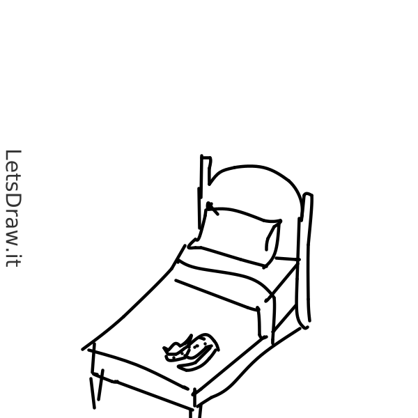 How to draw bed / yxzmkxyrn.png / LetsDrawIt