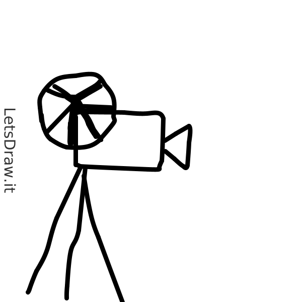 How to draw video camera / z3iujwoug.png / LetsDrawIt