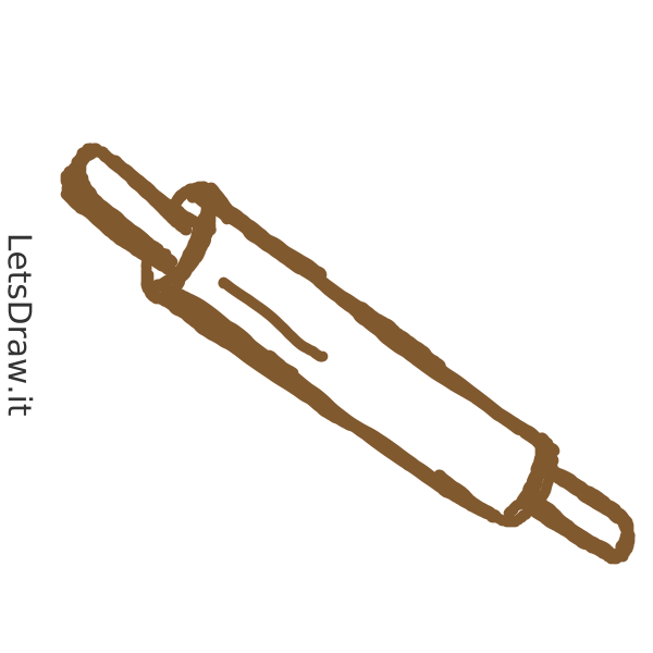 How to draw rolling pin / z6n9oamz3.png / LetsDrawIt