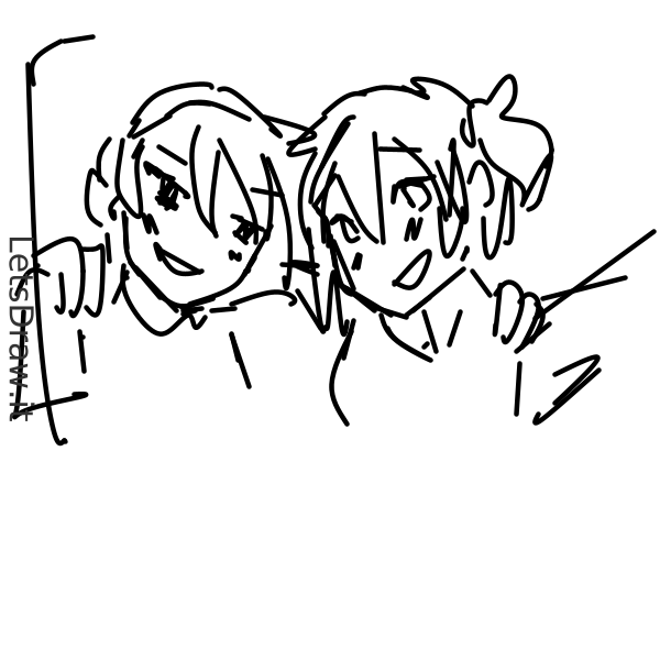 How to draw best friends / z7ropyegi.png / LetsDrawIt