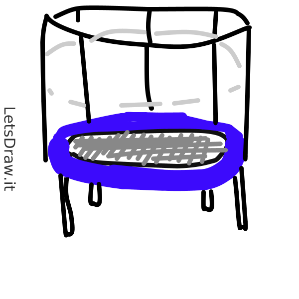 How to draw trampoline / LetsDrawIt