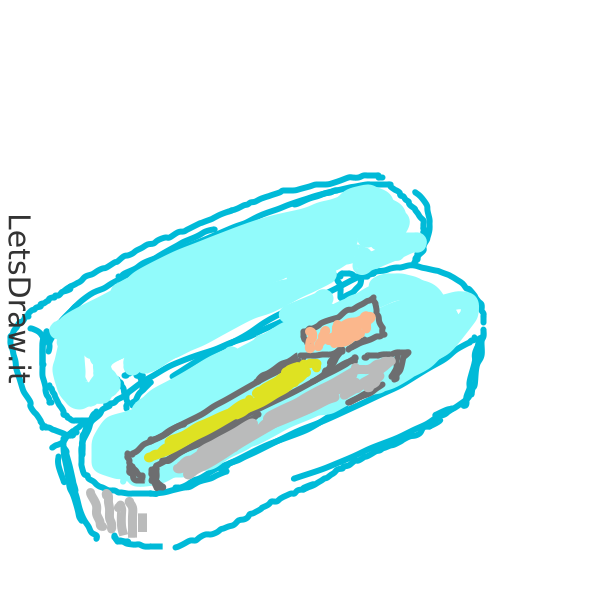 How to draw pencil box / zaoqx1ofc.png / LetsDrawIt