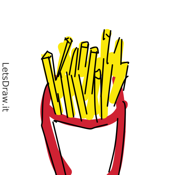 How to draw french fries / zay3878m.png / LetsDrawIt