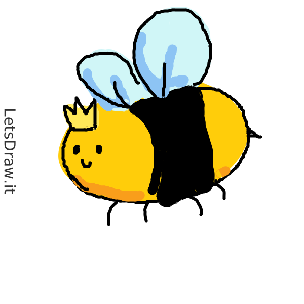 How to draw queen bee / zcztts9sm.png / LetsDrawIt