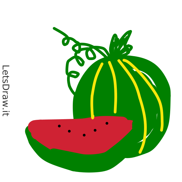 How To Draw A Watermelon Plant