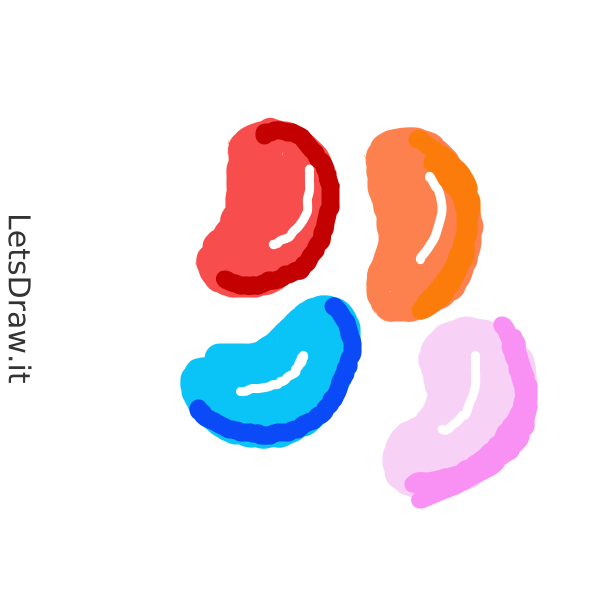 How to draw jelly beans / zkintqcew.png / LetsDrawIt