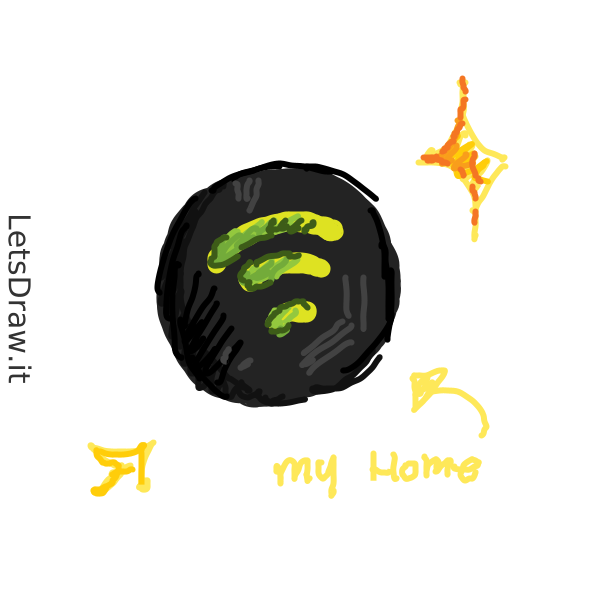 How to draw Spotify / zp4ftk3p1.png / LetsDrawIt