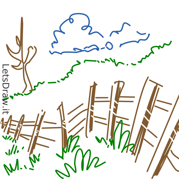 How to draw fence / zp6ir3mg.png / LetsDrawIt