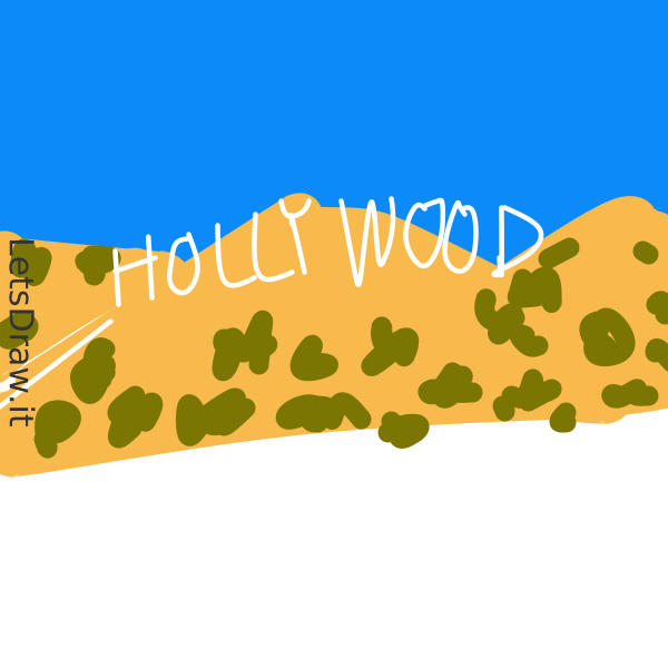 How to draw Hollywood / zsqukebpt.png / LetsDrawIt