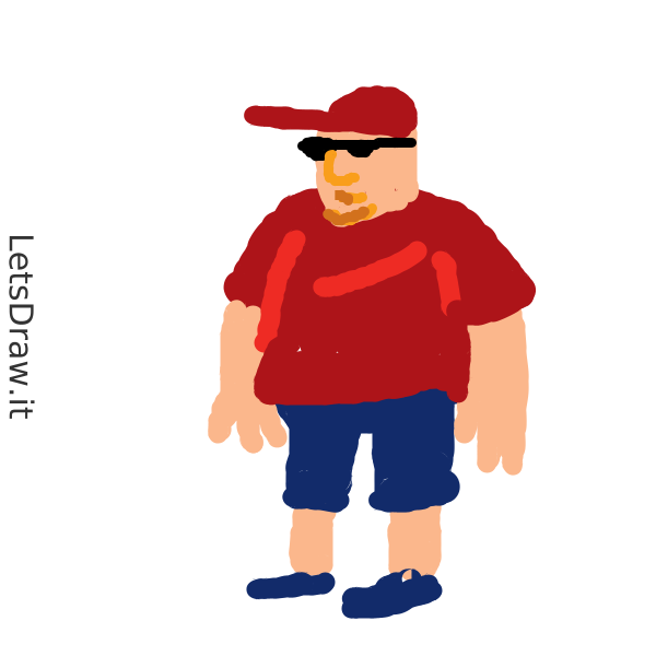 How to draw fat man / zuksodhjk.png / LetsDrawIt