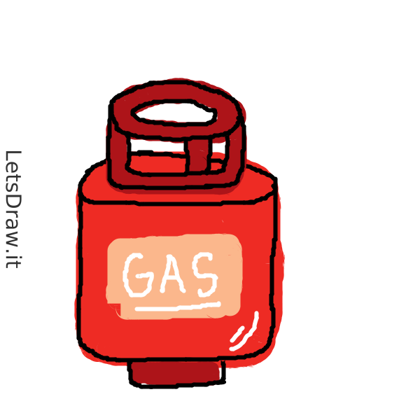 How to draw gas / LetsDrawIt